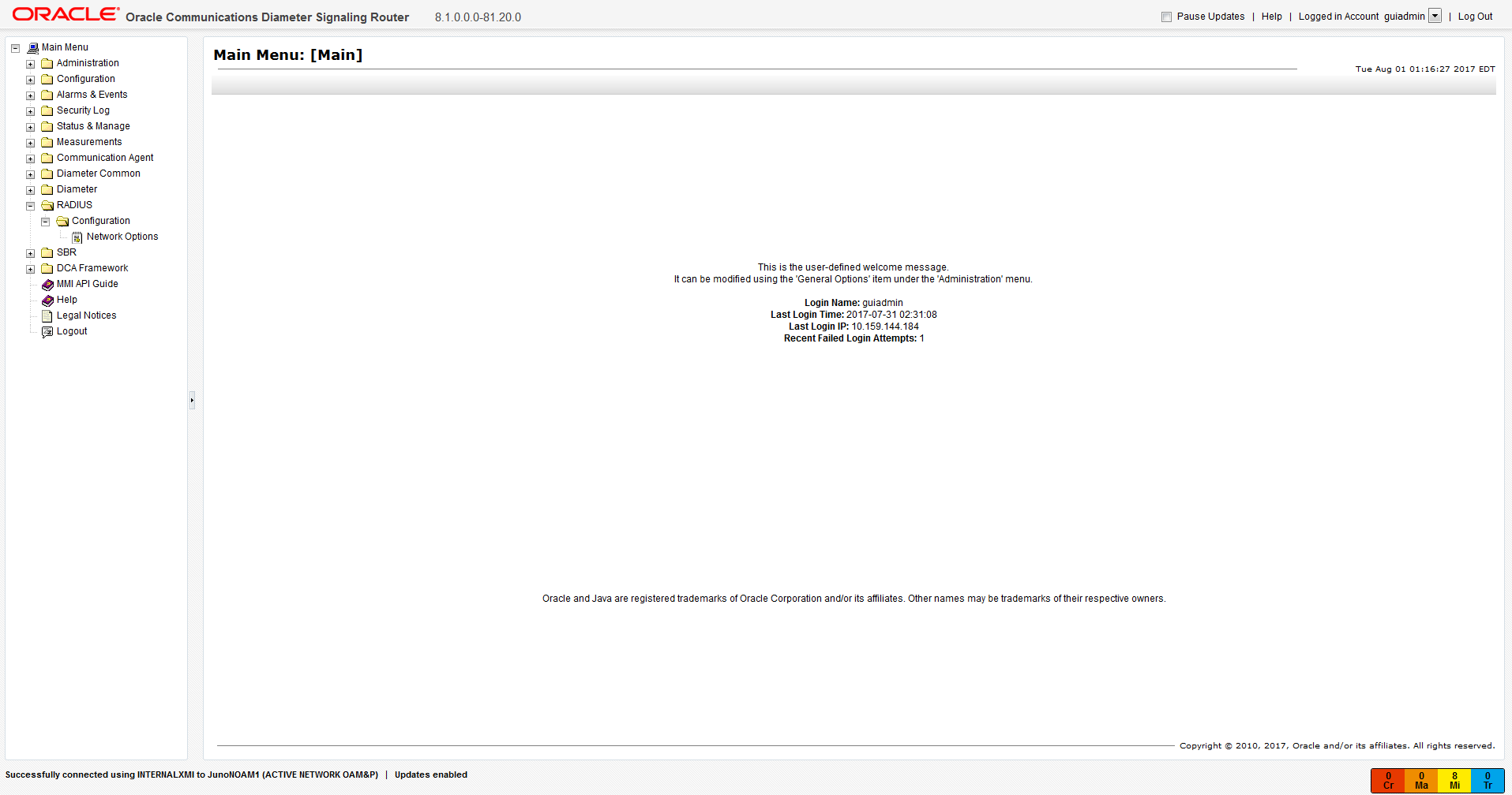 Accessing Diameter Signaling Router System